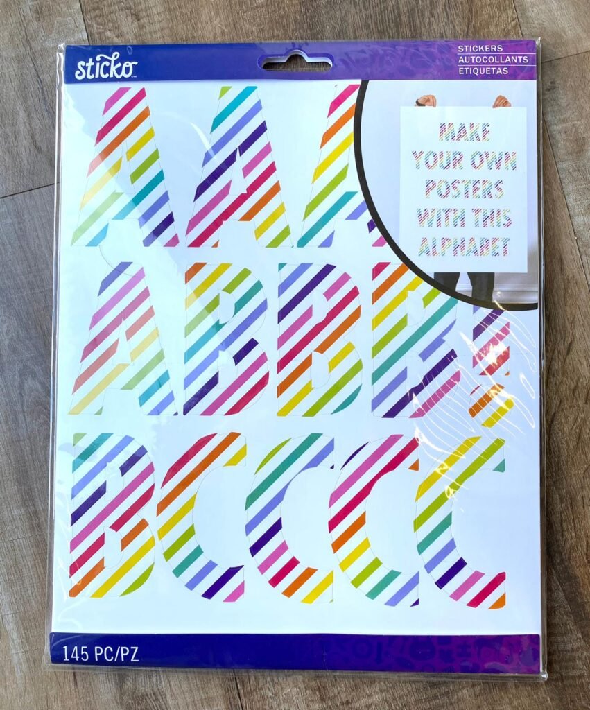 Stickers abecedario - STI Rainbow Stripe XL ABC · Somos Crafters