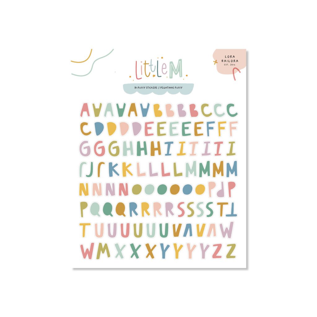 Alfabeto puffy LITTLE M · Somos Crafters